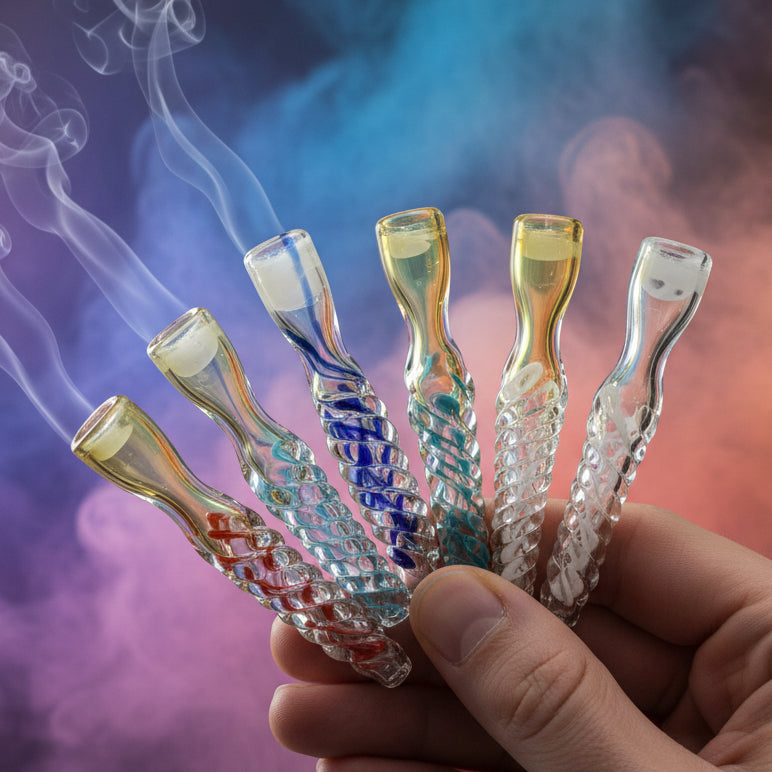 Hand Pipe | 5 "Glass Thick One Hitter Handmade Pipe - SmokeMEGA