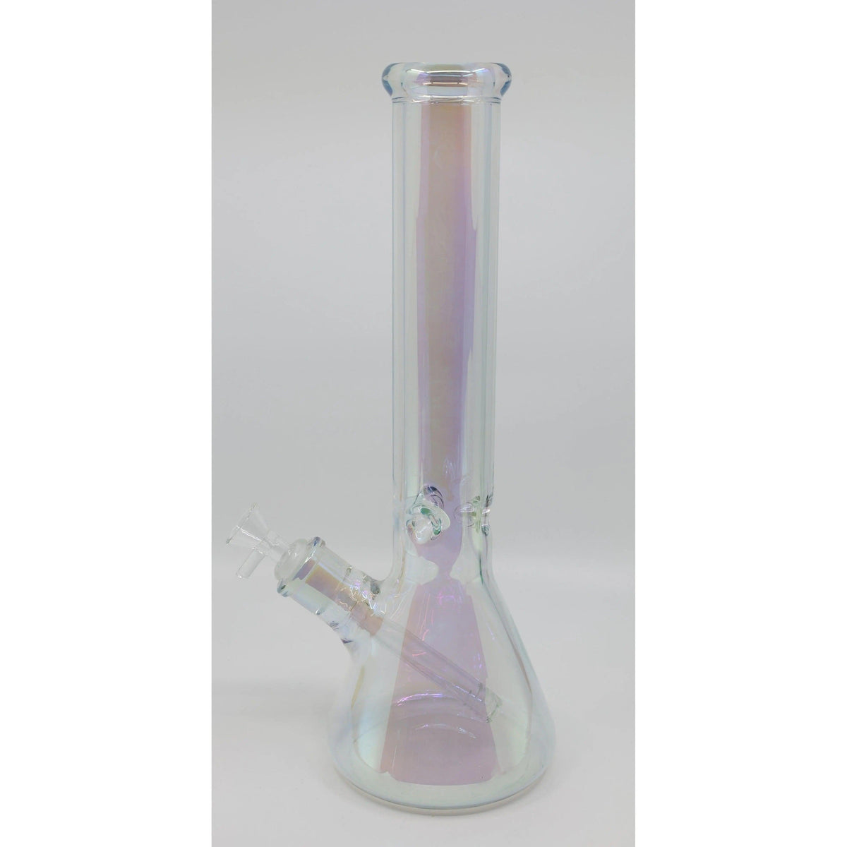14" Heavy Thick Iridescent Glass Beaker Bong