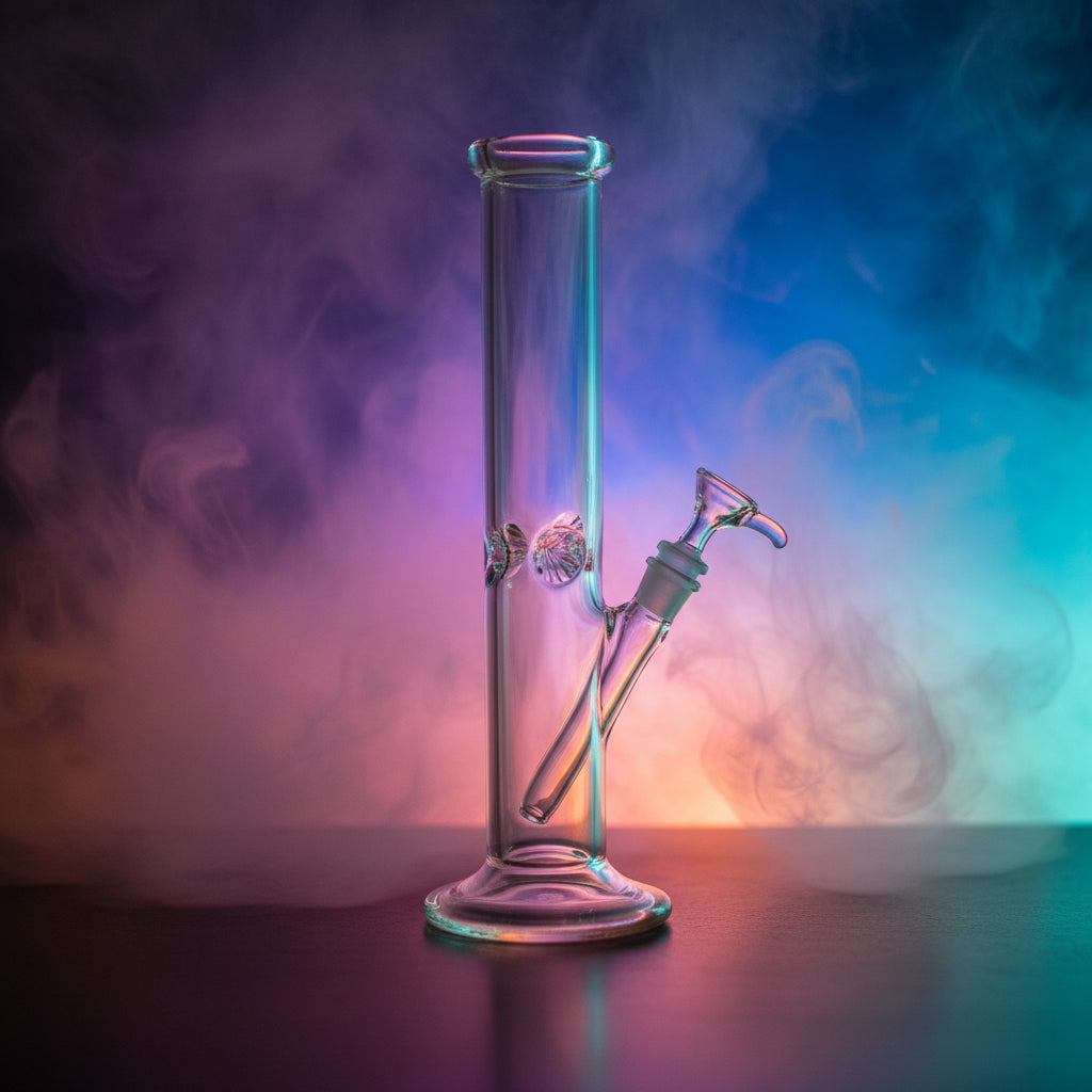 Water Bong | American Made Clear Straights Bong - SmokeMEGA